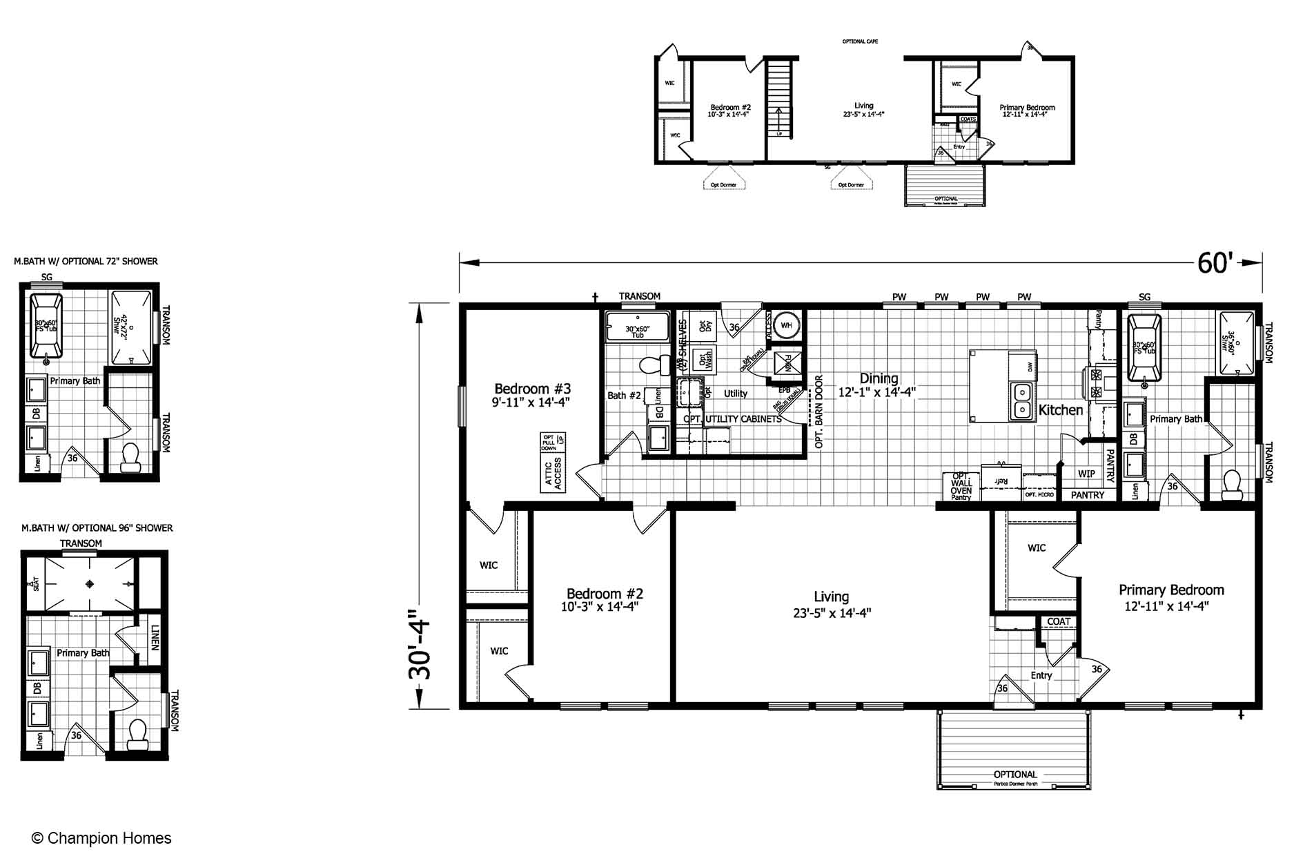 Tillery III 3260-01 Modular Home Floor Plan Ashboro, NC